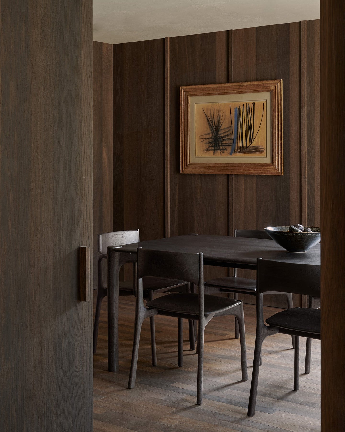 Pi Dining Table | Varnished Teak | Dark Brown | Rectangular | 94" X 39 ...